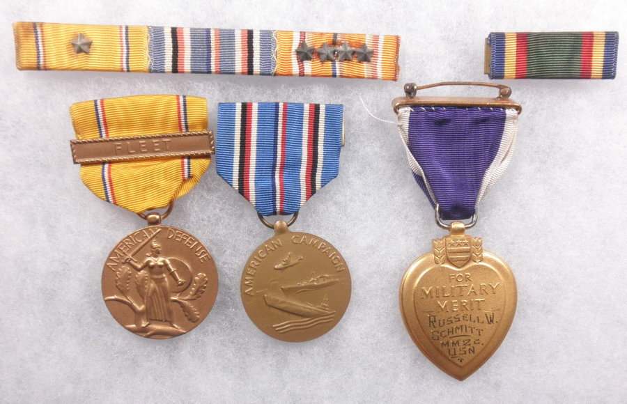 WW2 pothumous Navy Purple Heart-USS Brooks APD-10 - MEDALS ...