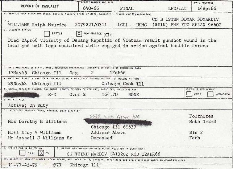Lcpl. Ralph Williams - MEDALS & DECORATIONS - U.S. Militaria Forum