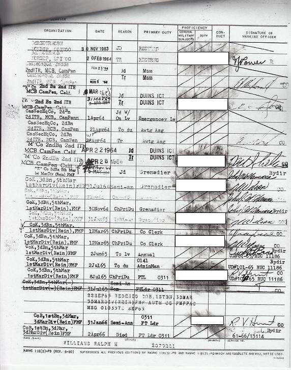 Lcpl. Ralph Williams - MEDALS & DECORATIONS - U.S. Militaria Forum