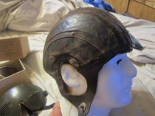 Leather Flak Helmet - FLAK, TANKER, CIVIL DEFENSE & EXPERIMENTAL - U.S ...