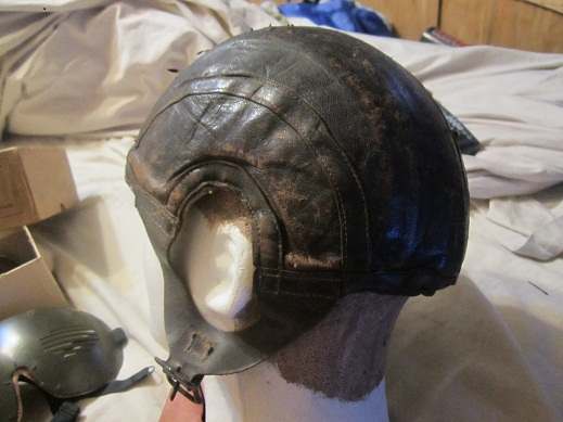 Leather Flak Helmet - FLAK, TANKER, CIVIL DEFENSE & EXPERIMENTAL - U.S ...