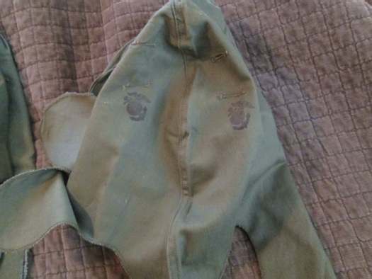 Rare and Unusual: USMC stamped OD helmet cover - M-1; M-1C & M-2 ...