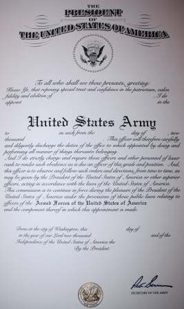 2000 ed. Army Promotion and Appoinment Certificates - EPHEMERA ...