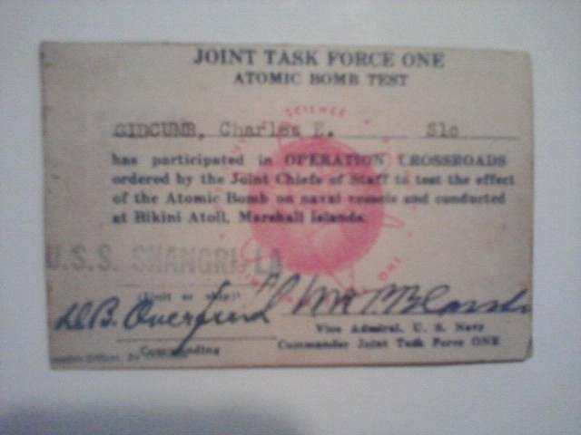 Bikini Atoll -- Atomic Bomb Card - EPHEMERA, PHOTOGRAPHS & MILITARY ...