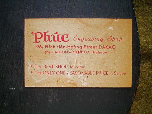 Plaque given to US Army MP Cpt ,545th MP Co Viet Nam - MISC MILITARIA ...