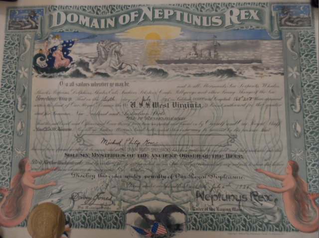 1920's USN Shellback Certificates...Battleships - EPHEMERA, PHOTOGRAPHS ...