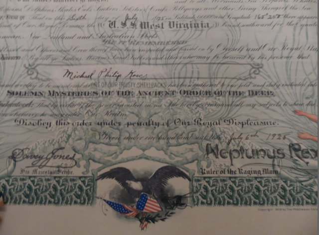 1920's USN Shellback Certificates...Battleships - EPHEMERA, PHOTOGRAPHS ...