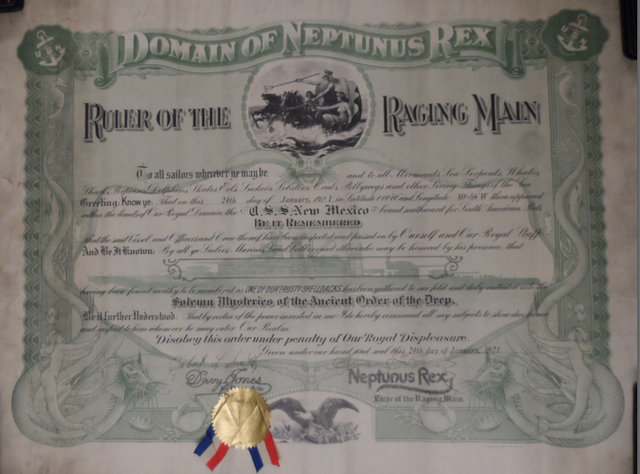 1920's USN Shellback Certificates...Battleships - EPHEMERA, PHOTOGRAPHS ...