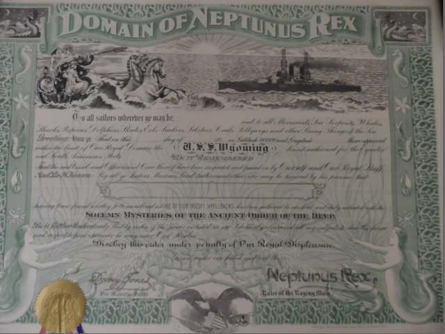 1920's USN Shellback Certificates...Battleships - EPHEMERA, PHOTOGRAPHS ...