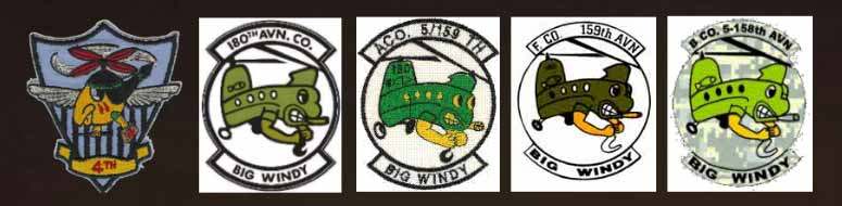 A few Vietnam war era 180th Assault Support Helicopter Company patches ...