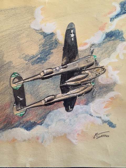 Original P-38 Drawing - 'Windy City Ruthie' - EPHEMERA, PHOTOGRAPHS ...