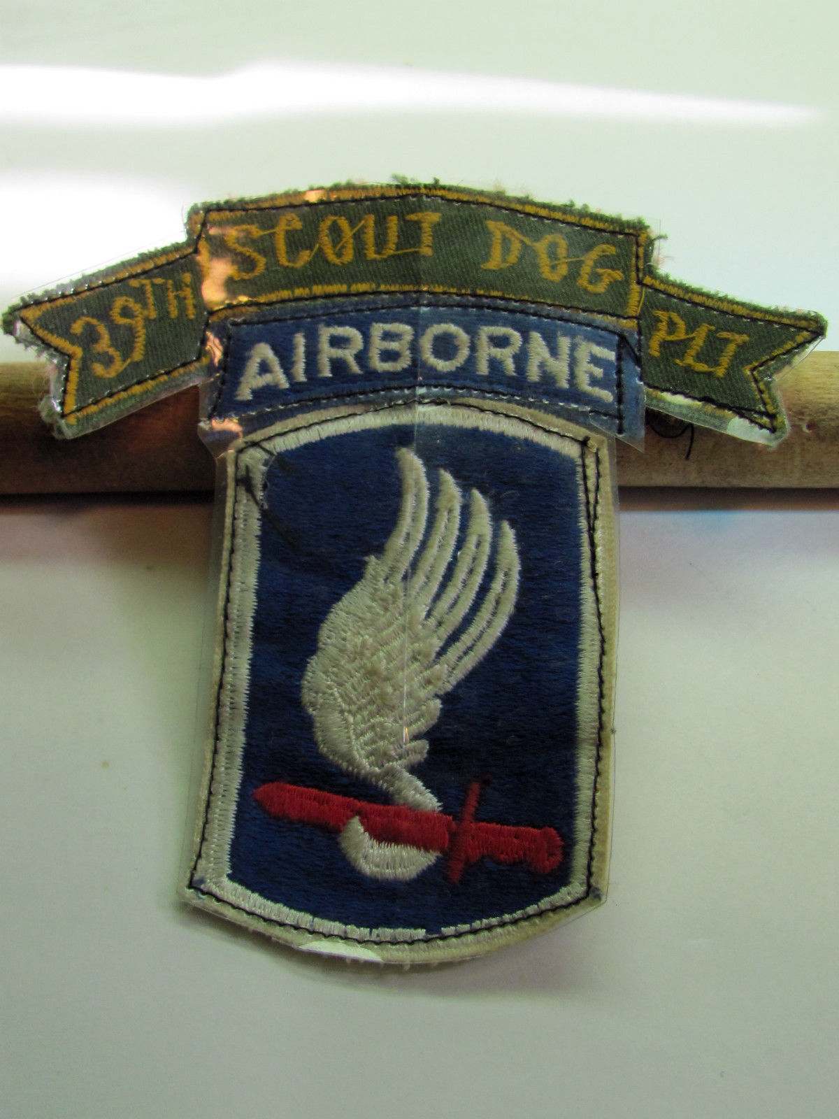 Vietnamese? Embroidered 173rd Airborne, 39th Scout Dog Platoon Patch ...