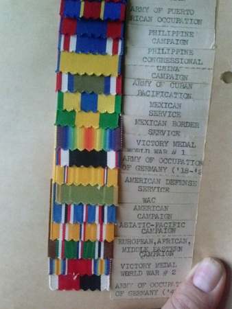 Neat Ribbon Bar Chart with real ribbons from WW2 - MEDALS & DECORATIONS ...
