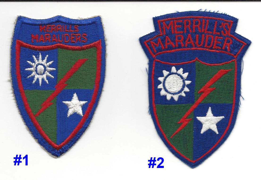 Merrill's Marauders Patches for reference - ARMY AND USAAF - U.S ...