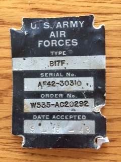 MY LATEST DATA PLATE - MILITARY AIRCRAFT & AVIATION - U.S. Militaria Forum
