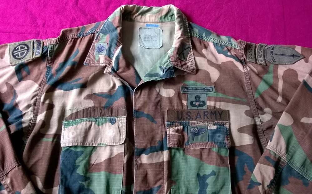 Colonel's BDU and DCU with combat jump mustard stain - Panama ...