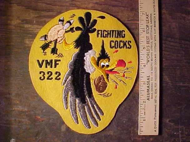 VMF-322 Fighting Gamecocks Patch - MARINES - U.S. Militaria Forum