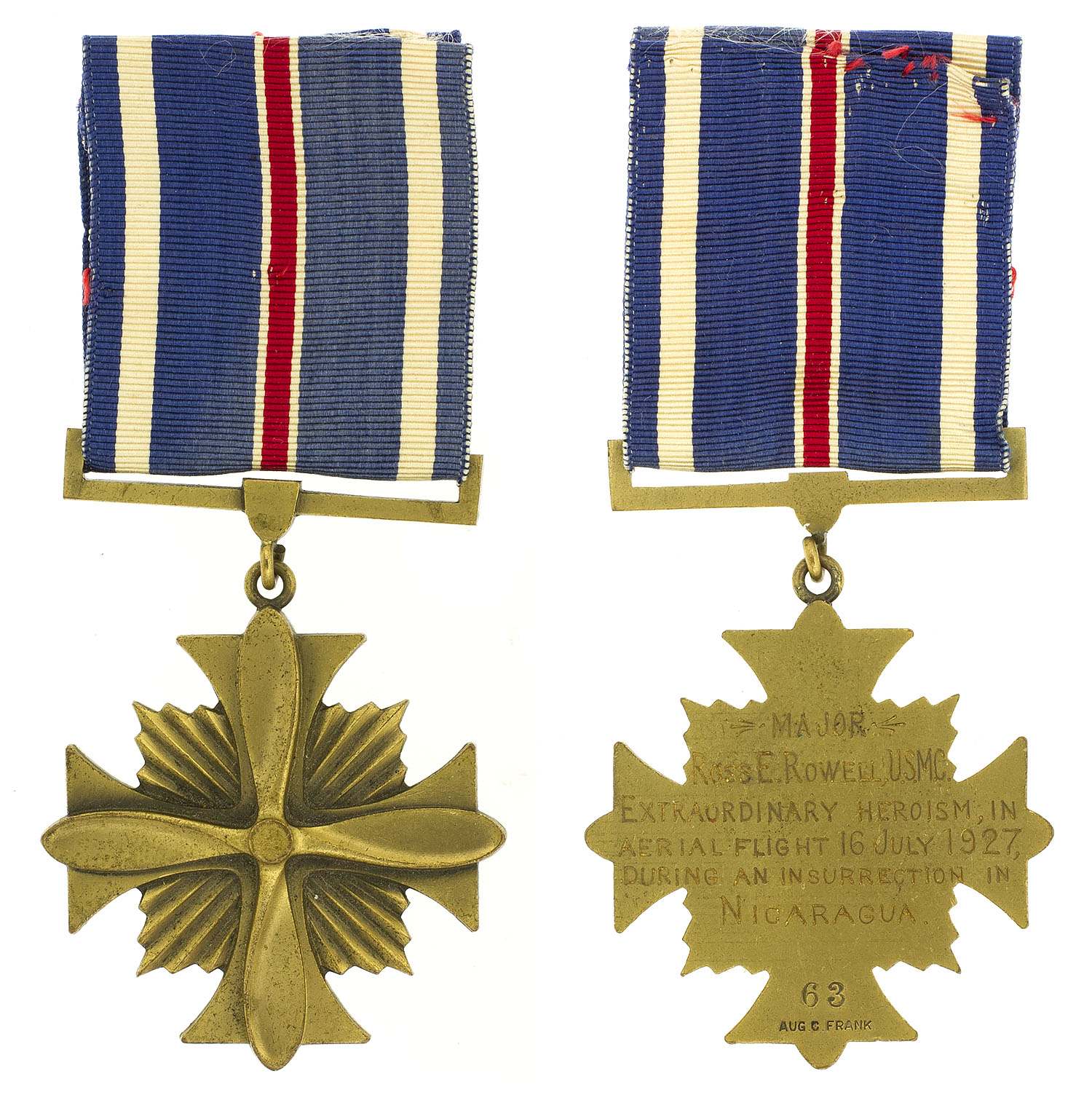 August Frank DFC Number 63 - USMC Nicaragua Award - MEDALS ...