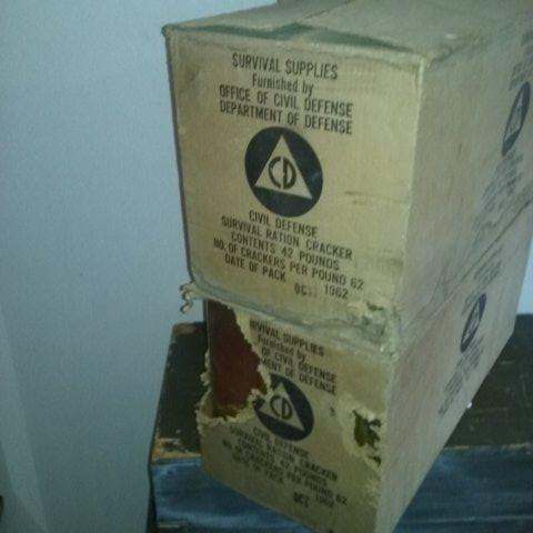 Civil Defense Cracker boxes with metal tins inside. - HOMEFRONT & THE ...