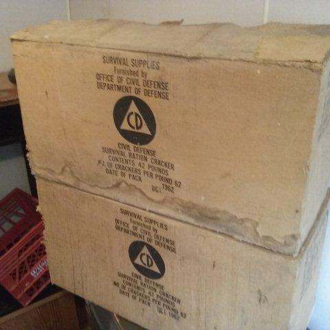 Civil Defense Cracker boxes with metal tins inside. - HOMEFRONT & THE ...