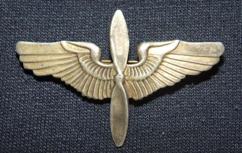 1.75in winged propeller - Sterling - Pinback - WING BADGES - U.S ...