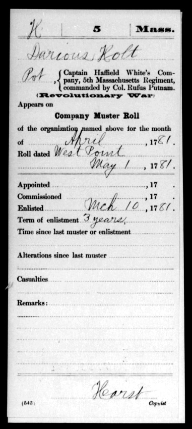 Darius Holt, Revolutionary War Family Research, - MILITARY HISTORY ...
