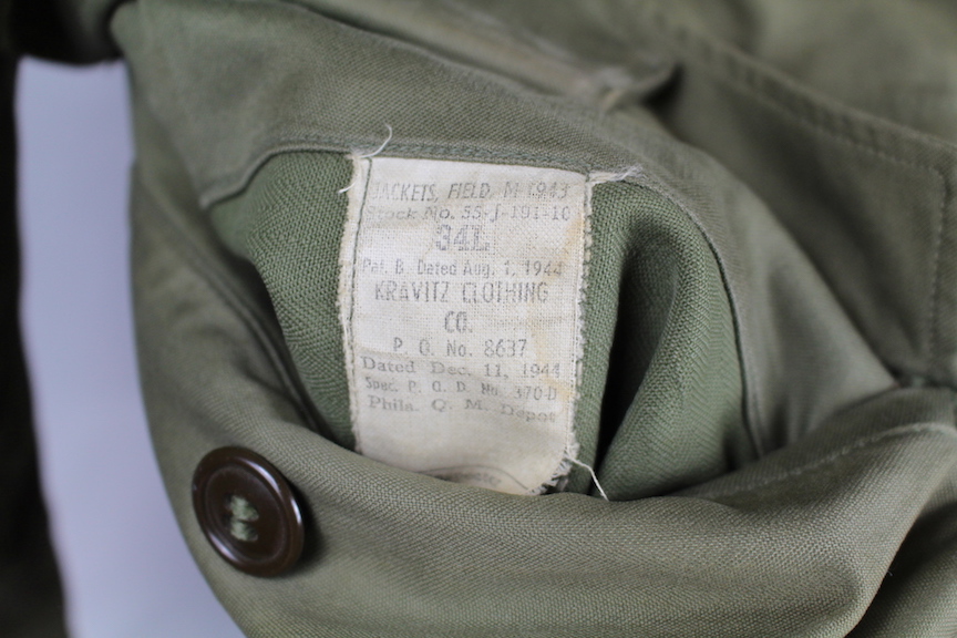 M43 Jacket of Corporal James D. Slaton, Medal of Honor, Italy, 1943 ...