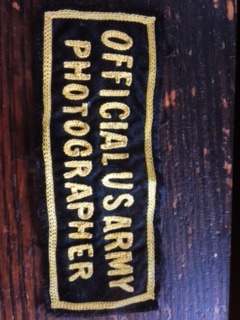 US Army official photographer patch - ARMY AND USAAF - U.S. Militaria Forum
