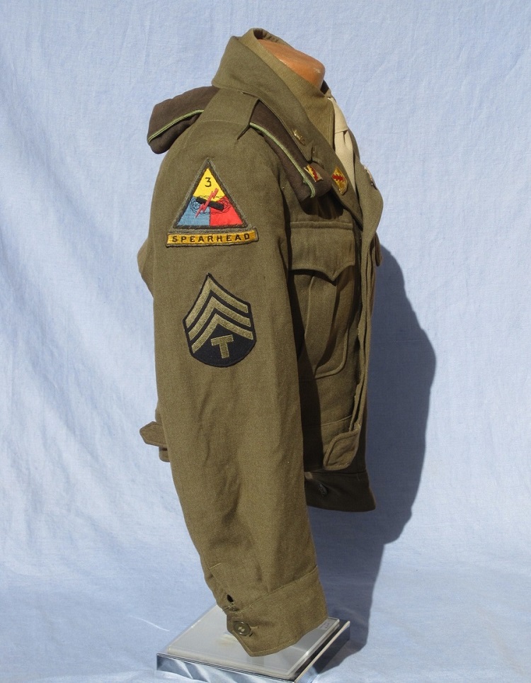 32nd Armored Ike w/ German Made 3rd Armored Patch - UNIFORMS - U.S ...