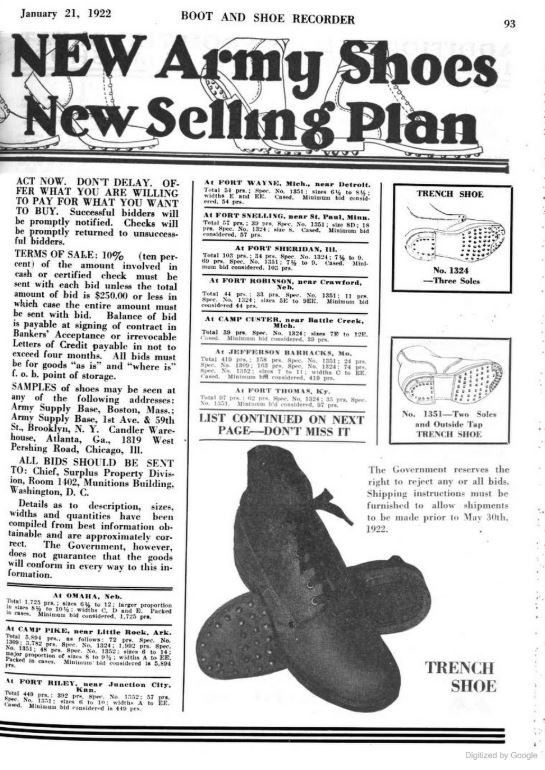 Thin Barracks Shoes and Great Hobnailed Hulks Part II - Page 6 - (1917 ...
