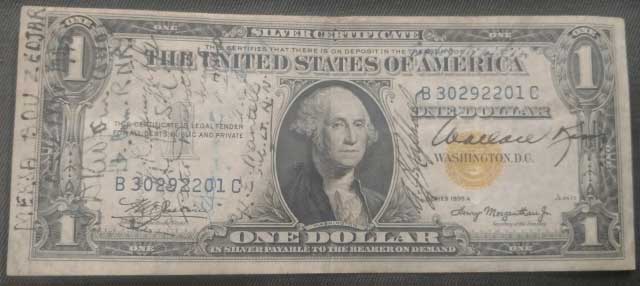 short snorters - signed money - EPHEMERA, PHOTOGRAPHS & MILITARY ...