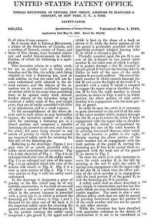 Blancard & Co. / Thomas Mountford - Safety Catch (so-called Tiffany ...