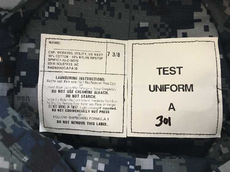 Vice Admiral Cap Working Utility TEST UNIFORM A - NAVAL & SEA SERVICE ...