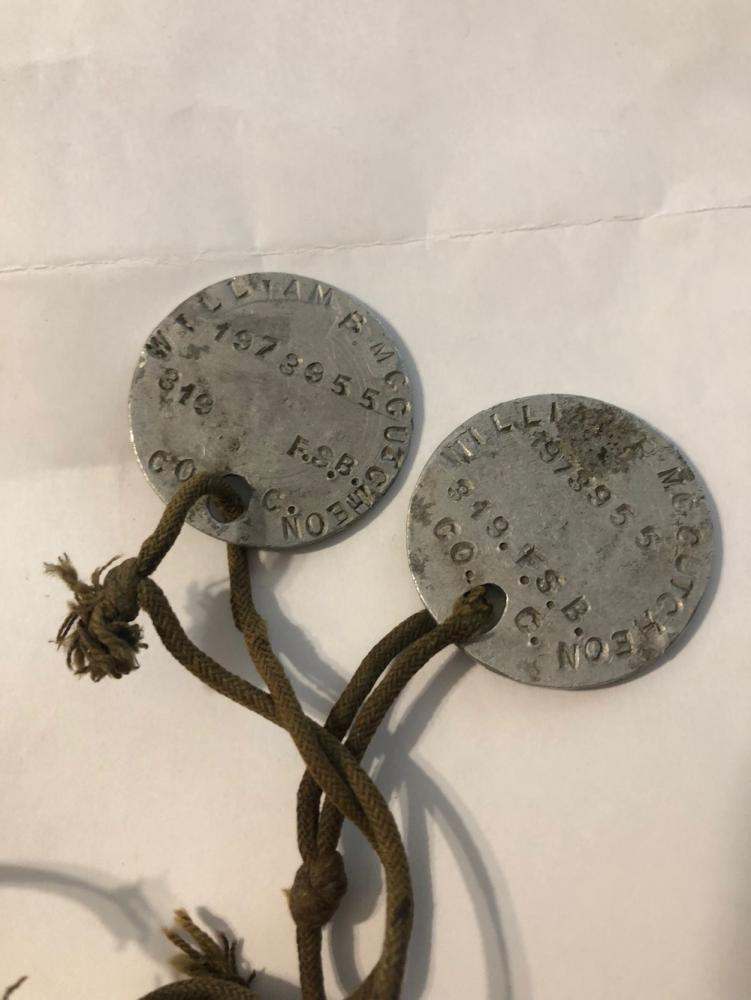 Need help with WW1 dog tags - IDENTITY ITEMS (DOG TAGS, BRACELETS, ETC ...