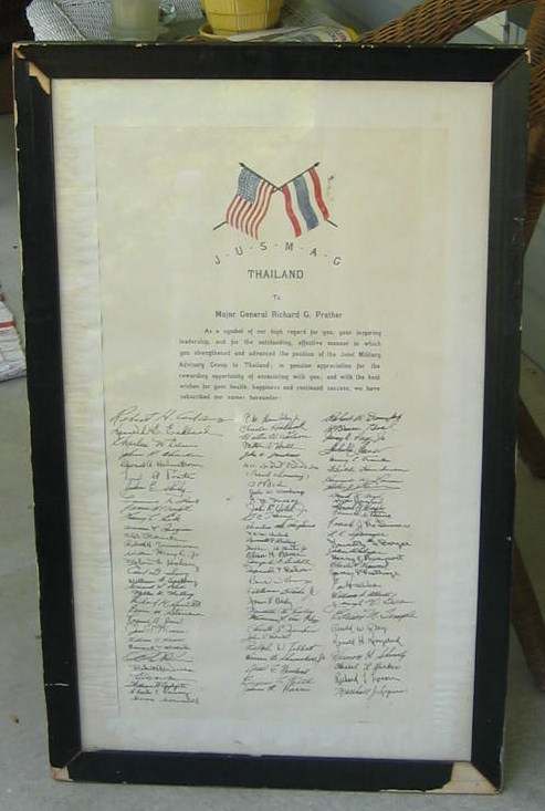 Need info on Major General Richard G Prather JUSMAG Thailand - EPHEMERA ...