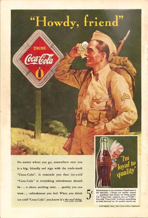 Coca Cola WWII Military Ads - EPHEMERA, PHOTOGRAPHS & MILITARY ARTWORK ...