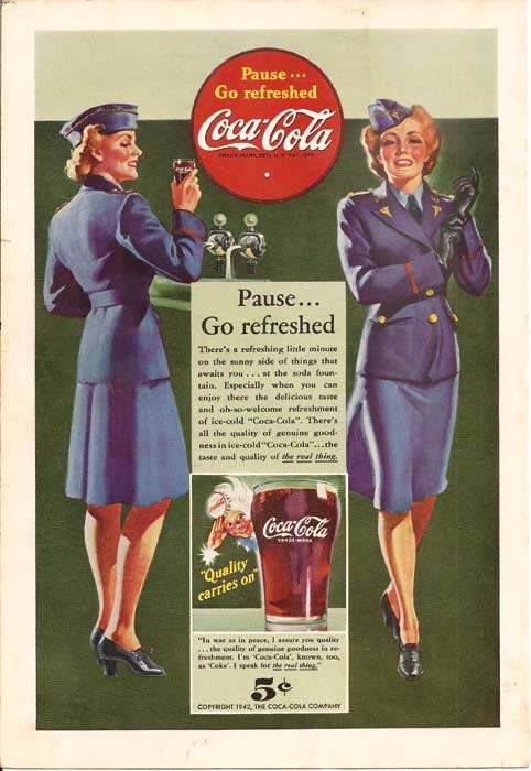 Coca Cola WWII Military Ads - EPHEMERA, PHOTOGRAPHS & MILITARY ARTWORK ...