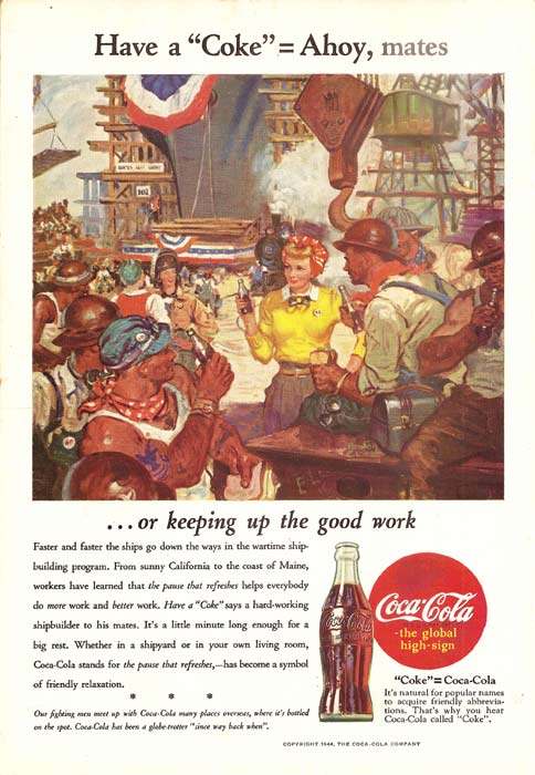 Coca Cola WWII Military Ads - EPHEMERA, PHOTOGRAPHS & MILITARY ARTWORK ...