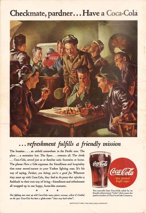 Coca Cola WWII Military Ads - EPHEMERA, PHOTOGRAPHS & MILITARY ARTWORK ...