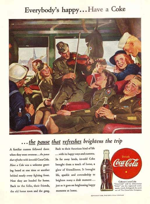 Coca Cola WWII Military Ads - EPHEMERA, PHOTOGRAPHS & MILITARY ARTWORK ...