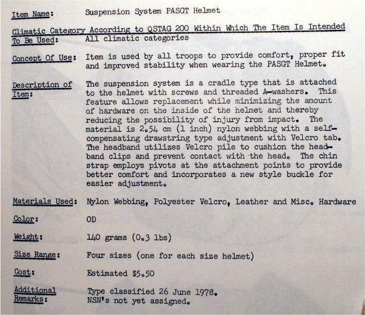 PASGT Stats - MODERN COMPOSITE HELMETS - U.S. Militaria Forum