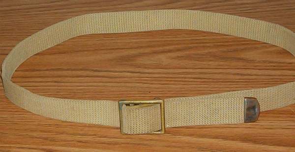 is this an early USMC web trouser belt? with open face brass buckle ...