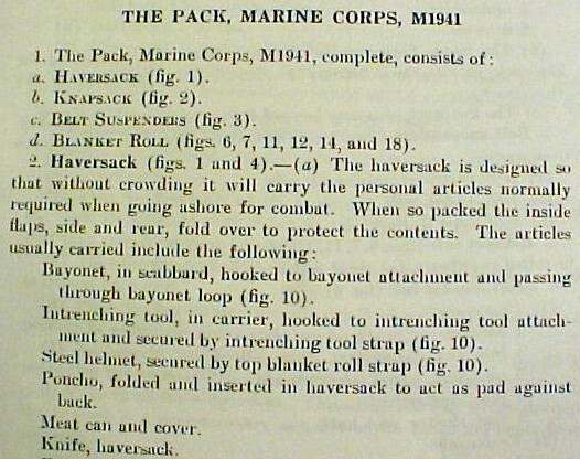 WWII USMC Gear Setups - FIELD & PERSONAL GEAR SECTION - U.S. Militaria ...