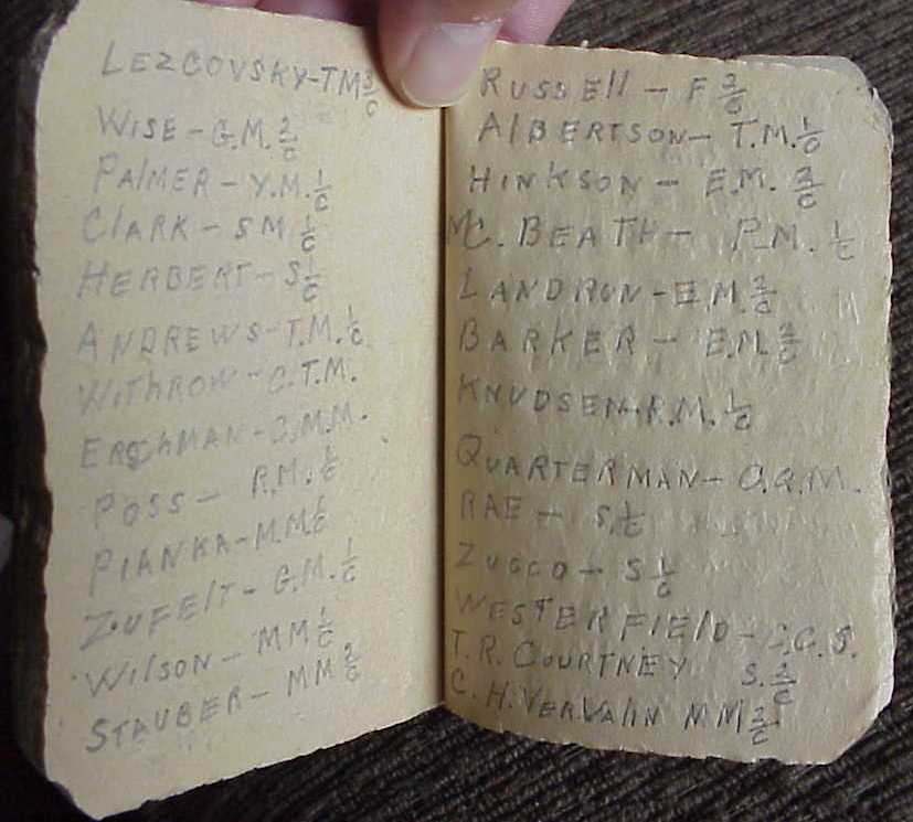 WWII Hand Made POW DIARY JAPAN - Submarine Vet USS GRENADIER SS-210 ...