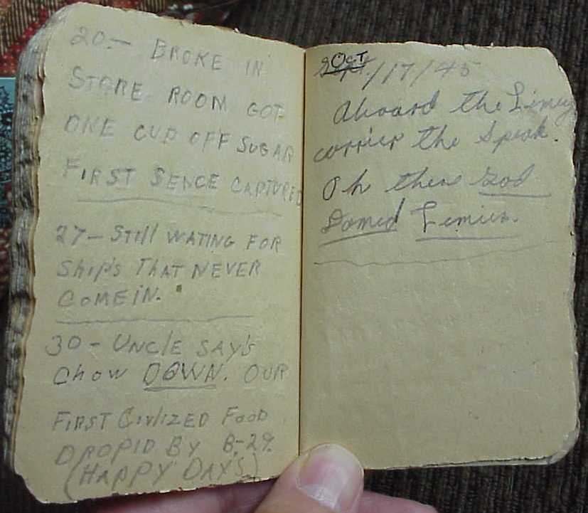WWII Hand Made POW DIARY JAPAN - Submarine Vet USS GRENADIER SS-210 ...