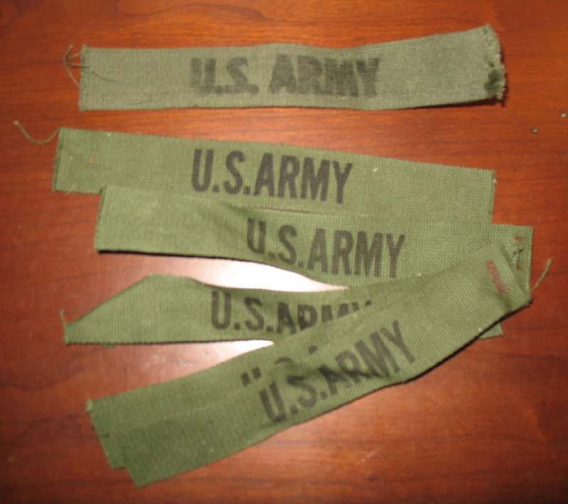 Stamped US ARMY tapes, 1960s? - ARMY AND USAAF - U.S. Militaria Forum