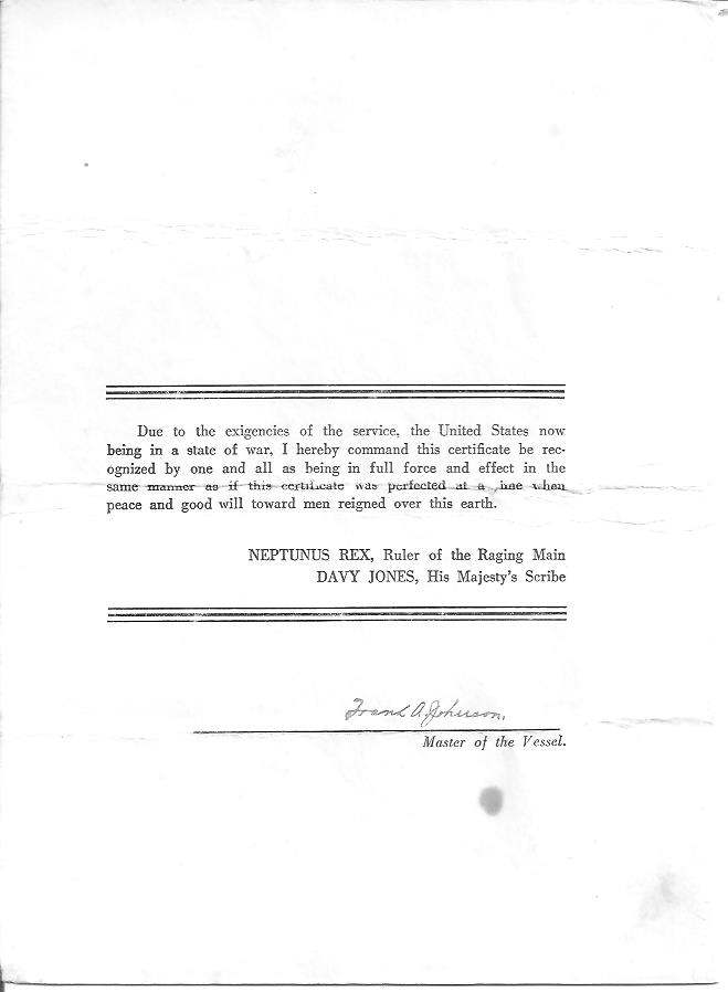 Question about "Golden Shellback" documents and groups - EPHEMERA ...