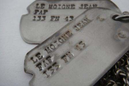 Free French pilot dog tags. - IDENTITY ITEMS (DOG TAGS, BRACELETS, ETC ...