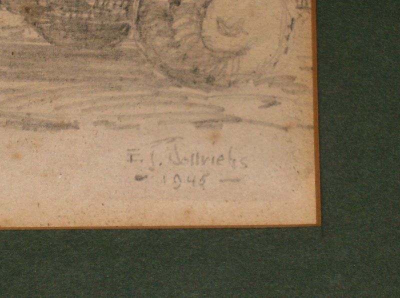 Framed 1945 Sketch Done by Soldier in Philippines - EPHEMERA ...