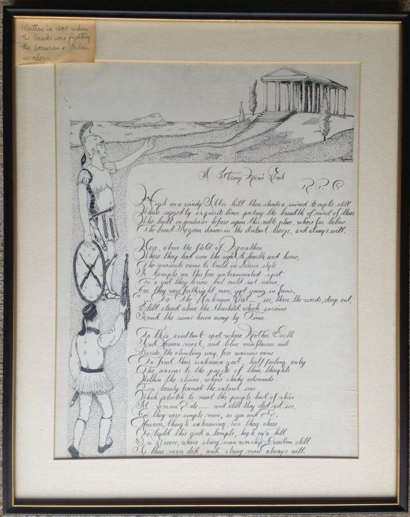 Poem: "A Strong Men's God" - EPHEMERA, PHOTOGRAPHS & MILITARY ARTWORK ...